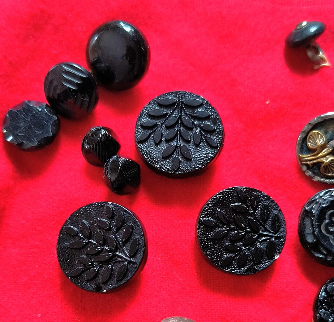 Victorian Black Buttons and More - Etsy