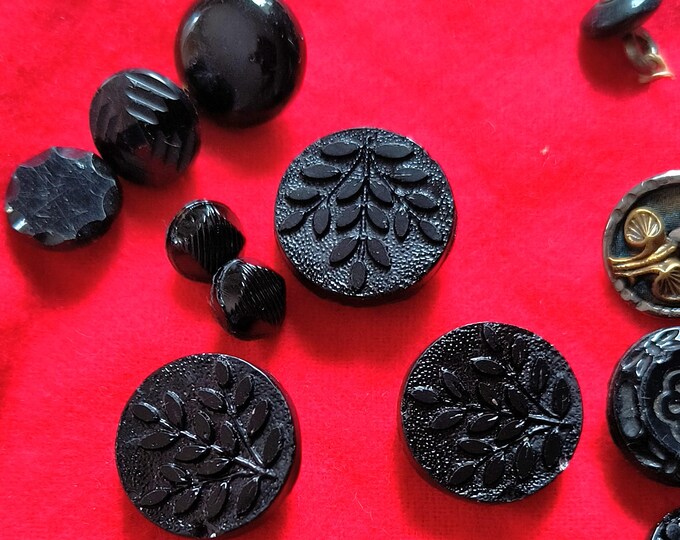 Victorian Black Buttons and More - Etsy