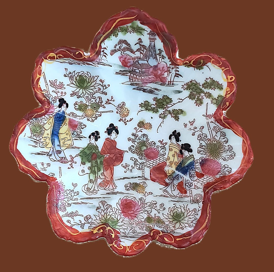 Satsuma Geisha Girl Nippon Ring Dish - Hand Painted - Etsy