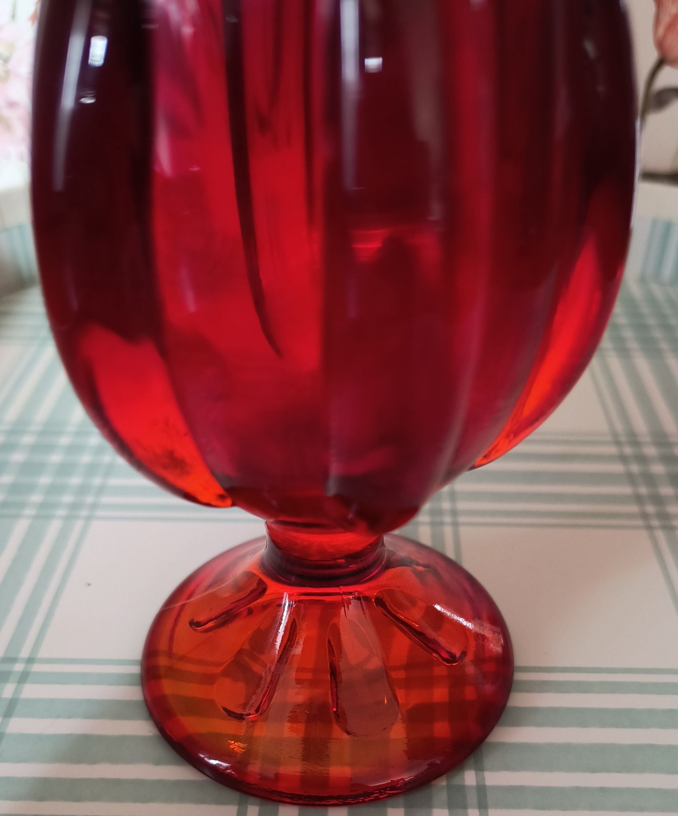Ruby Red Vases-tall and Small (set of 2) - Etsy
