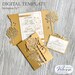Rustic Tree Gatefold Wedding Invitation Template Svg With Butterflies ...