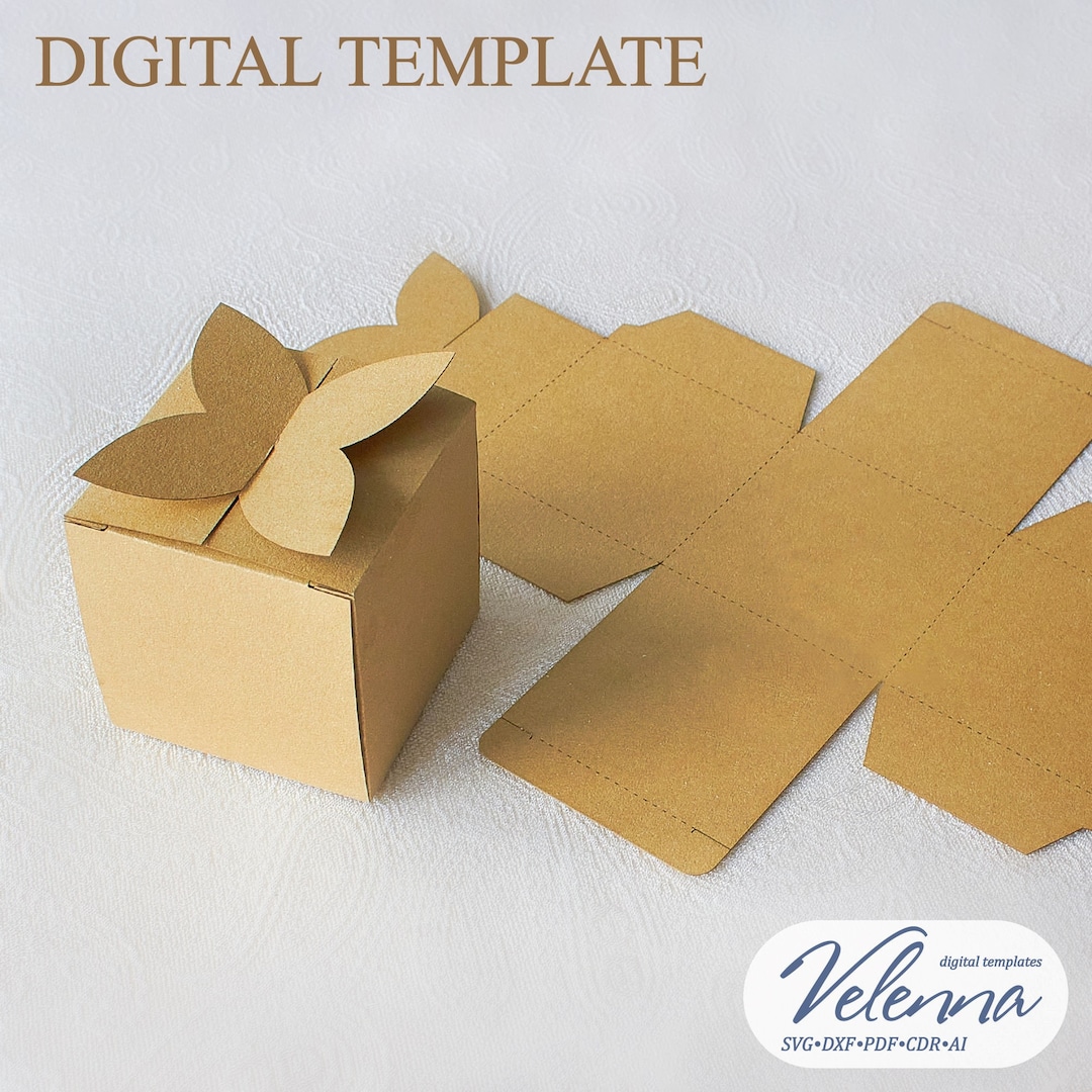 Butterfly Box Template Svg, Beautiful Gift Box, Romantic Gift Box ...