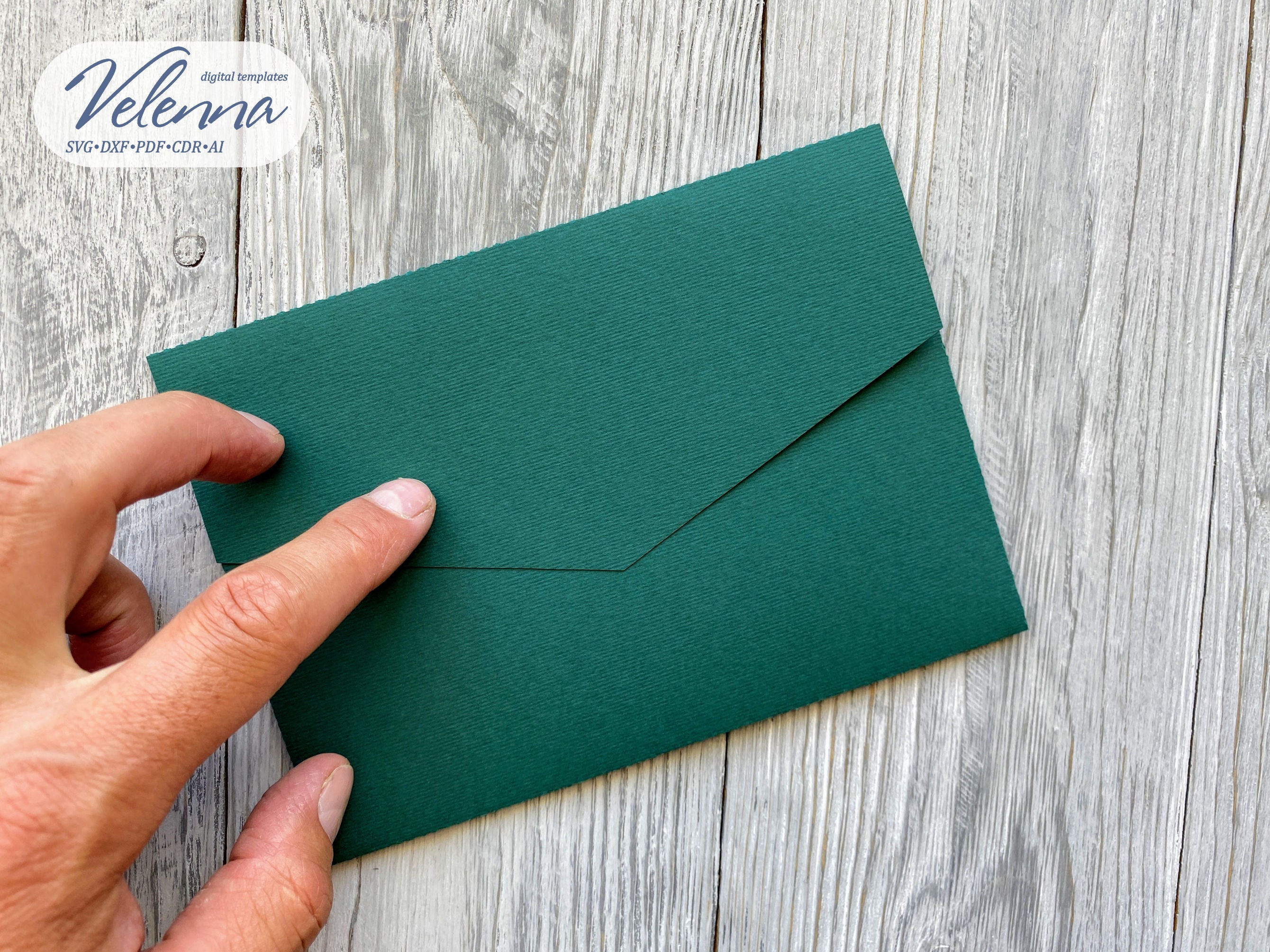 Simple Classic Svg 5x7 Pocketfold Invitation Envelope Template, Wedding ...