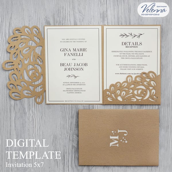 Leaf Invitation - Etsy
