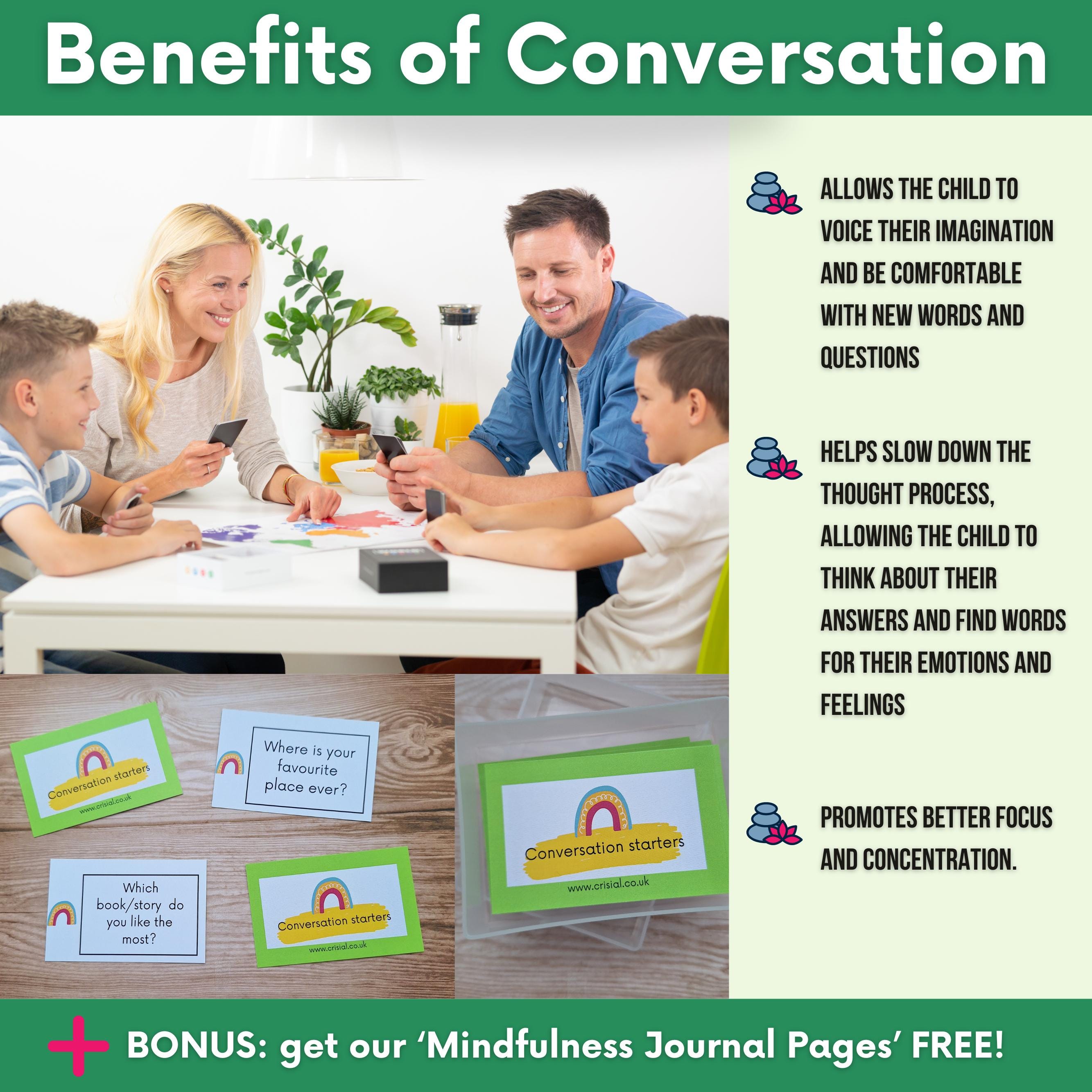 Conversation Starter Cards for Kids, SEN Cards, Child Conversation and ...