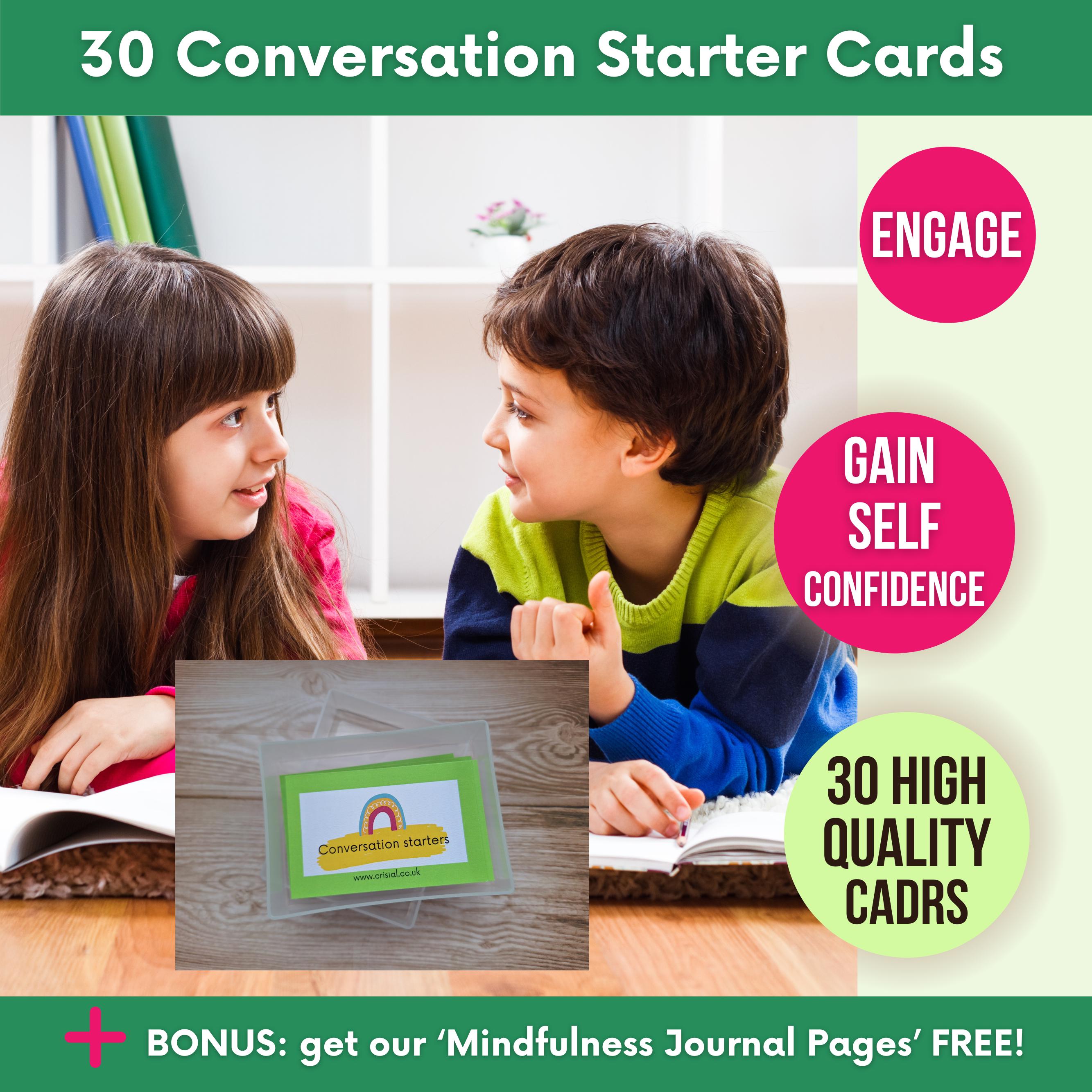 Conversation Starter Cards for Kids, SEN Cards, Child Conversation and ...