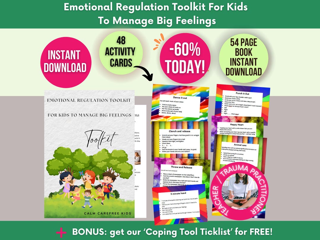 Emotional Regulation Toolkit for Kids to Manage Big Feelings, Self ...