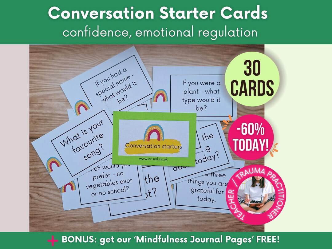 Conversation Starter Cards for Kids, SEN Cards, Child Conversation and ...
