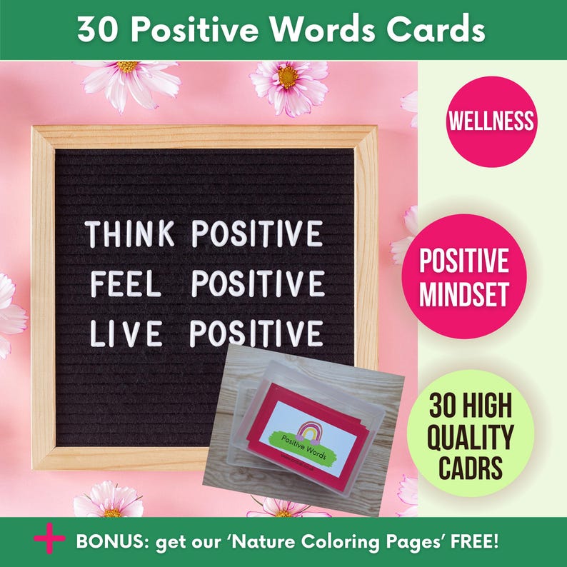 Positive Words Cards for Kids, SEN Cards, Child Positivity Cards, Self ...