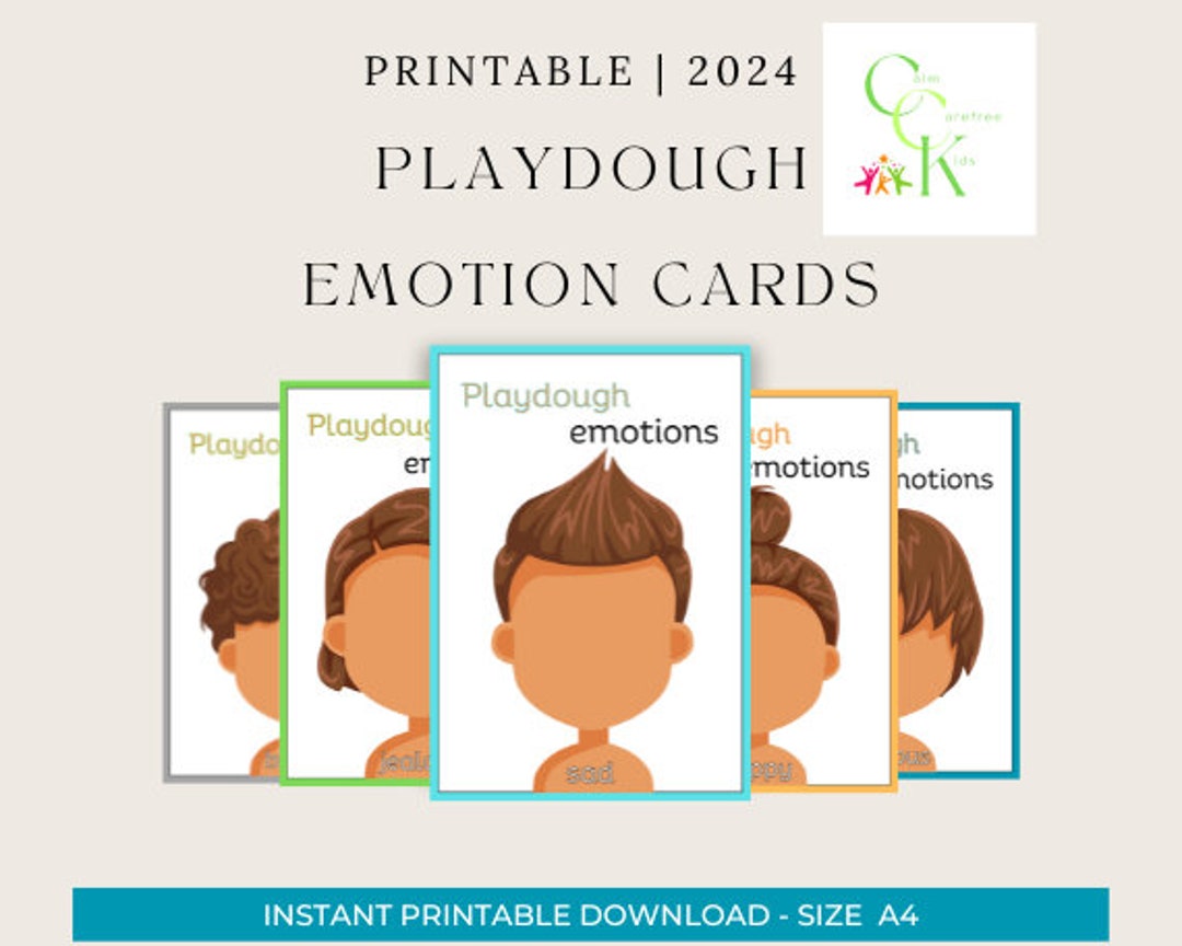 Emotion Playdough Card, Sensory Emotions Activity, Feelings Family Game ...