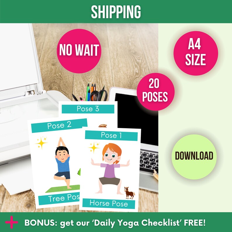 Yoga Poses for Kids Relaxing Emotional Regulation Cards, Yoga Cards for ...