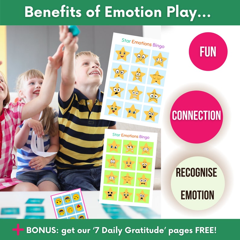 Emotions and Feelings Bingo Wellness Game for Kids, Printable Emotional ...