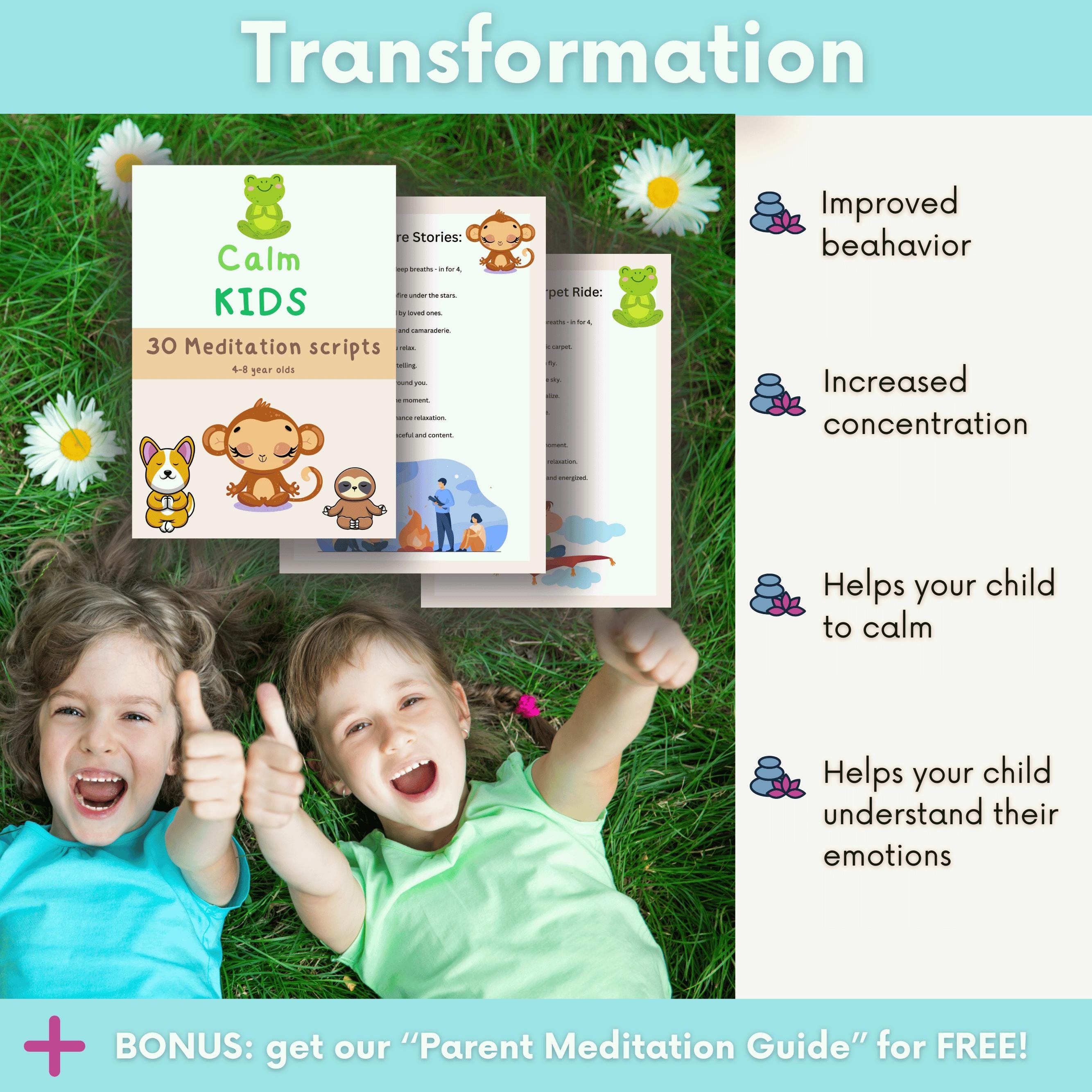 Meditation Scripts for Children: 30 Relaxation Stories (PDF), Child ...