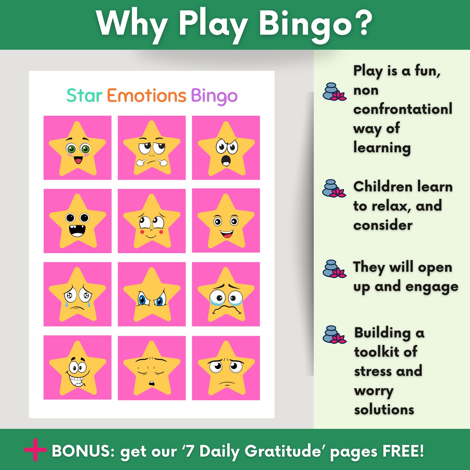 Emotions and Feelings Bingo Wellness Game for Kids, Printable Emotional ...
