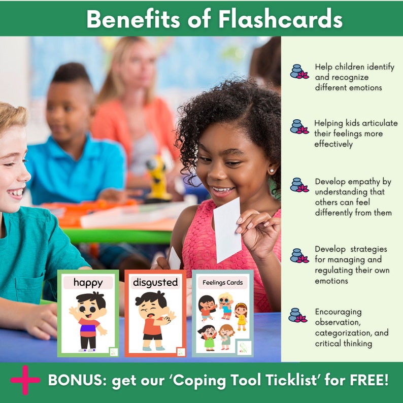 Feelings and Emotions Flashcards for Children Printable, Preschool ...