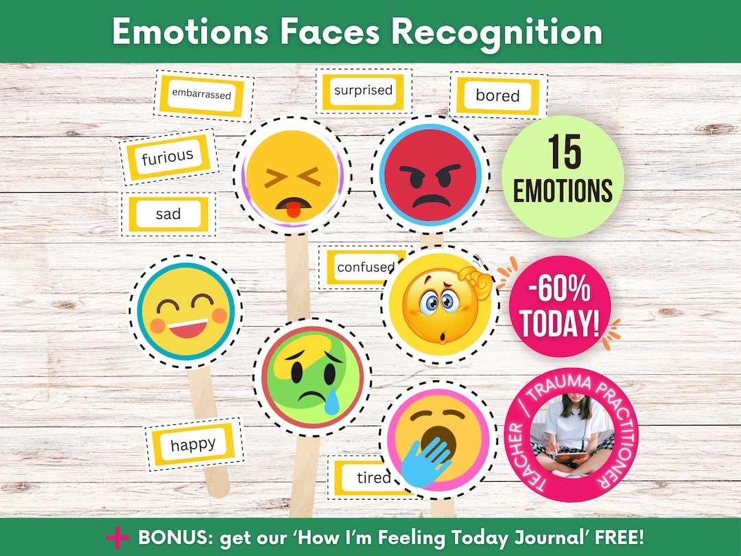 Emotion Faces Recognition Game for Kids, Emotion Sticks Matching Game ...