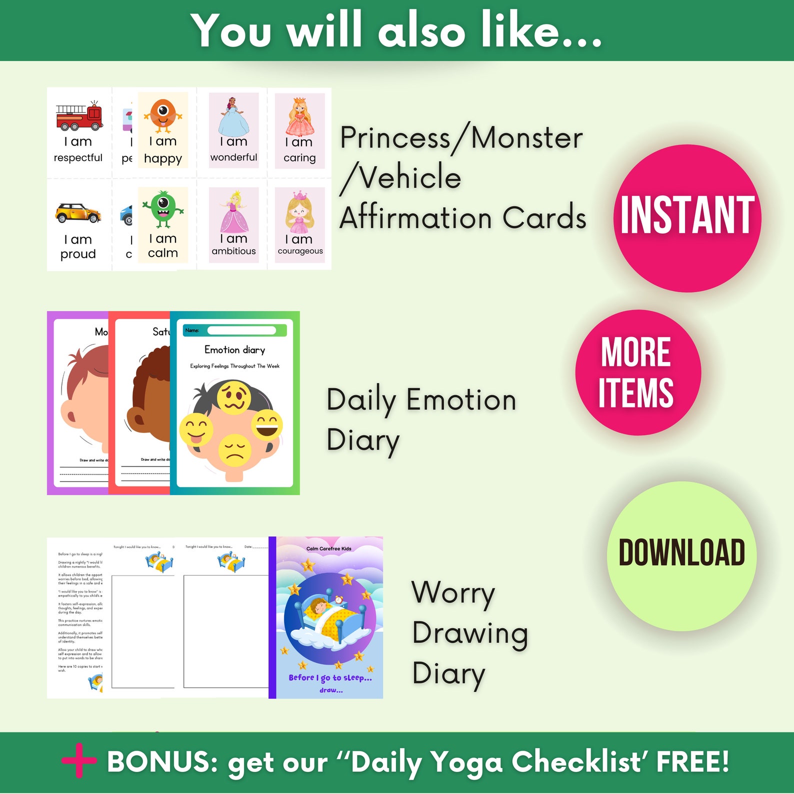 Yoga Poses for Kids Relaxing Emotional Regulation Cards, Yoga Cards for ...