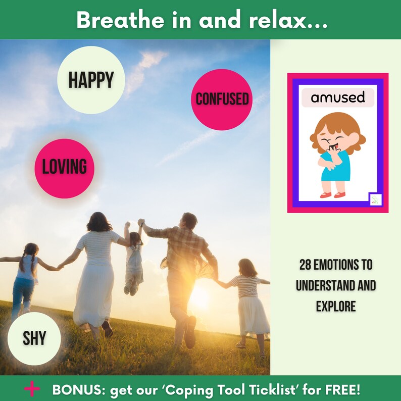 Feelings and Emotions Flashcards for Children Printable, Preschool ...