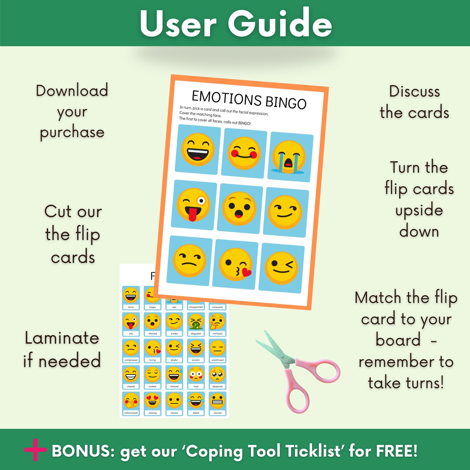Emotions and Feelings Bingo Wellness Game for Kids, Printable Emotional ...
