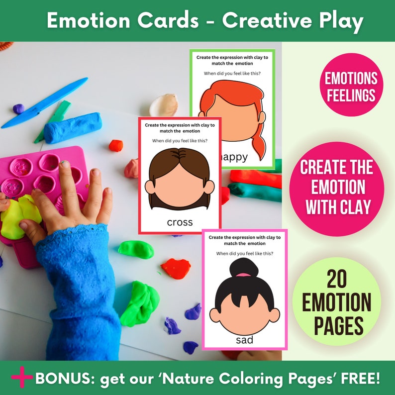 Emotion and Feelings Craft Cards for Kids, Sensory Emotions Activity ...