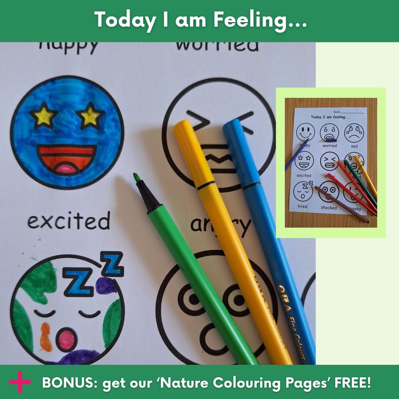 Emotions Colouring Sheets Child Emotional Regulation, Today I Am ...