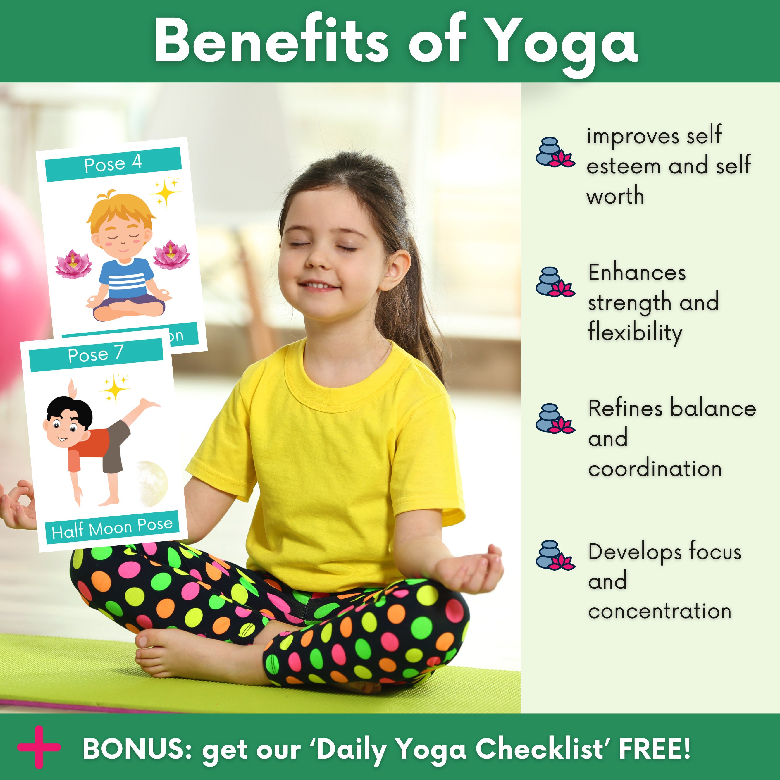 Yoga Poses for Kids Relaxing Emotional Regulation Cards, Yoga Cards for ...