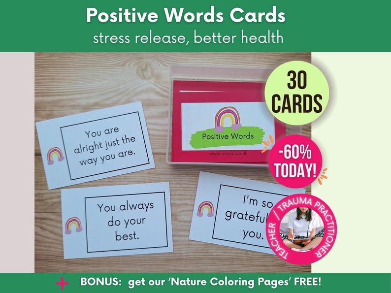Positive Words Cards for Kids, SEN Cards, Child Positivity Cards, Self ...