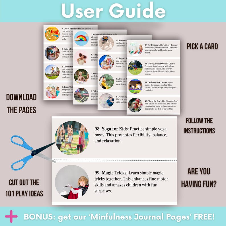 101 Play Ideas Cards for Kids, Resilience & Social Skills Ideas ...