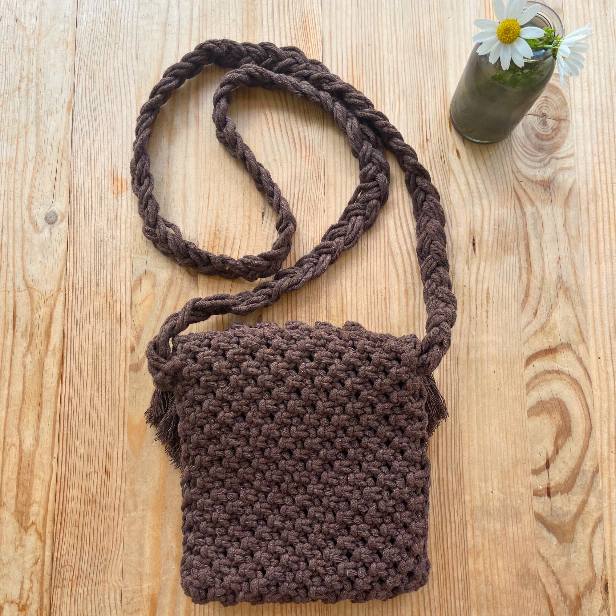 Macrame Phone Bag, Crossbody Bag, Macrame Shoulder Bag, Handmade Bag ...