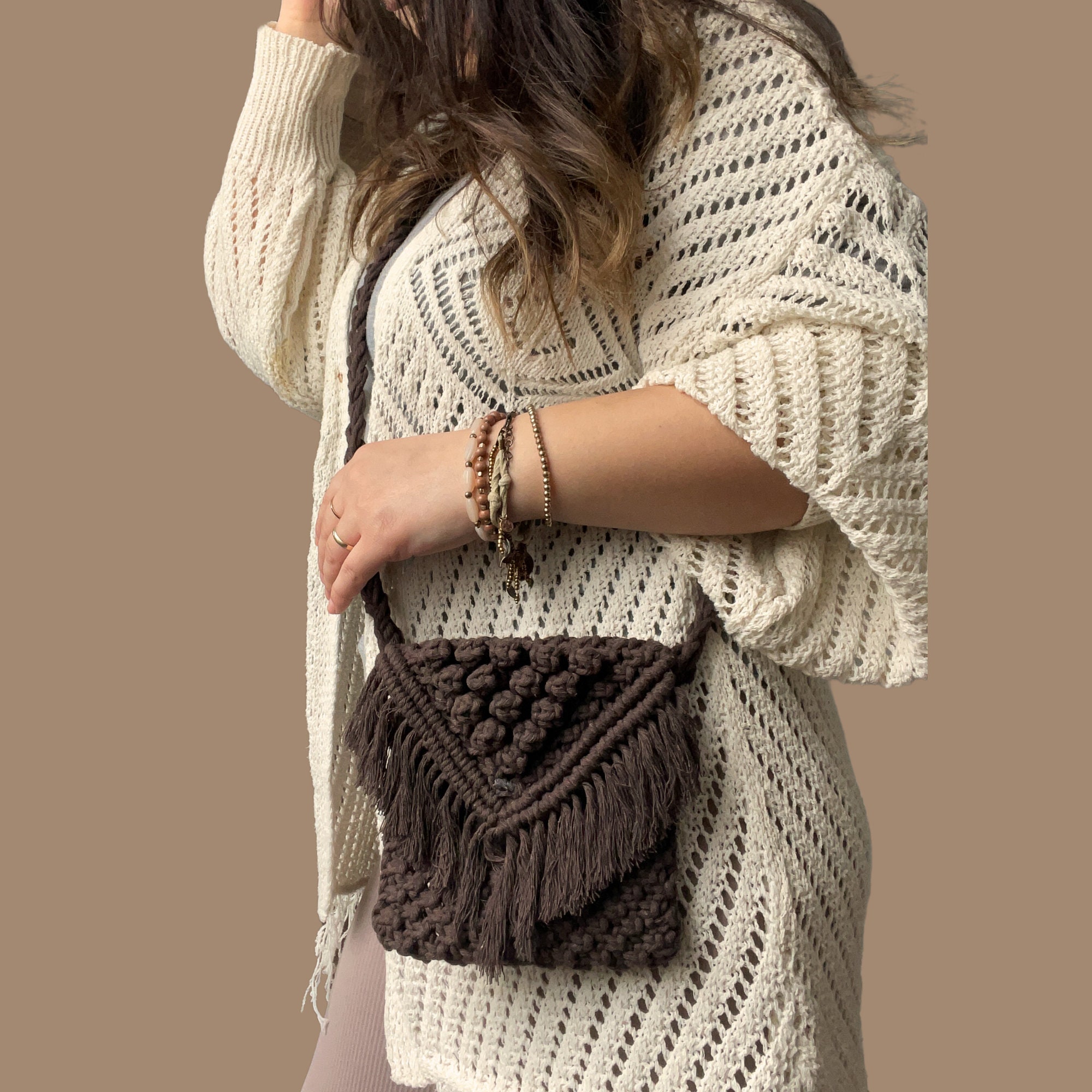 Macrame Phone Bag, Crossbody Bag, Macrame Shoulder Bag, Handmade Bag ...