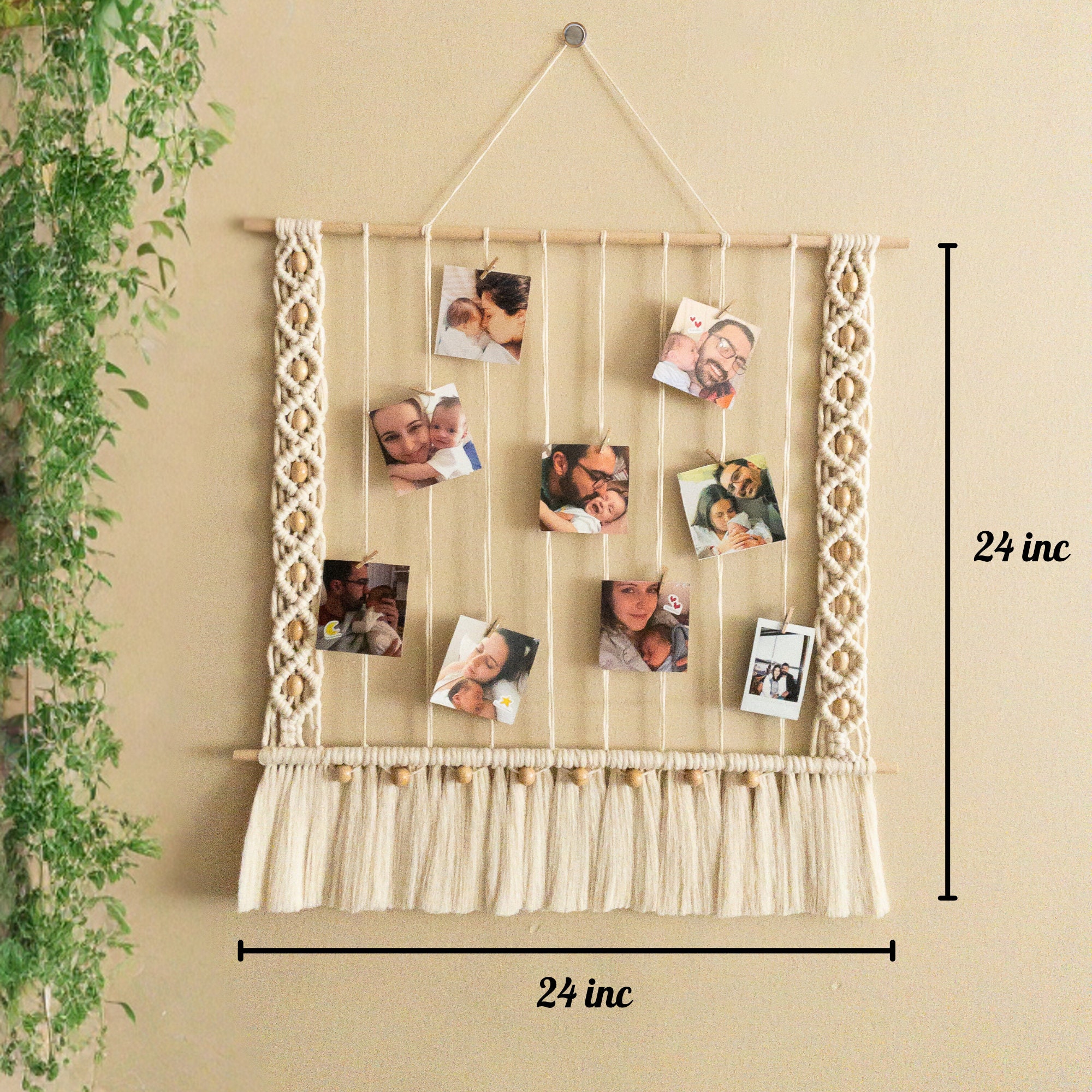Macrame Photo Holder-mother's Day Gift-father's Day Gift-friends Gift ...