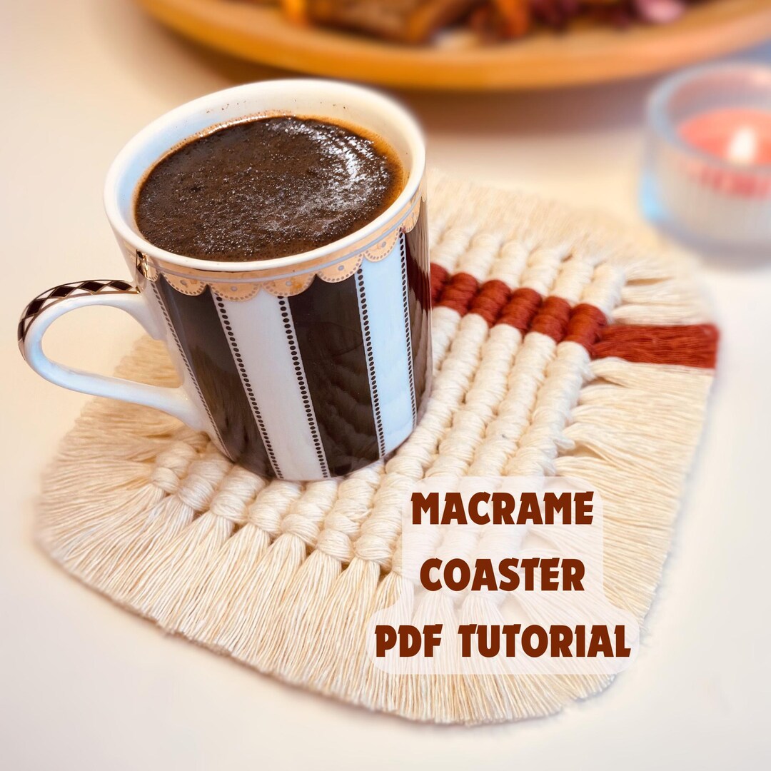 Macrame Coaster PDF Pattern - Digital Download, DIY Macrame Pattern ...