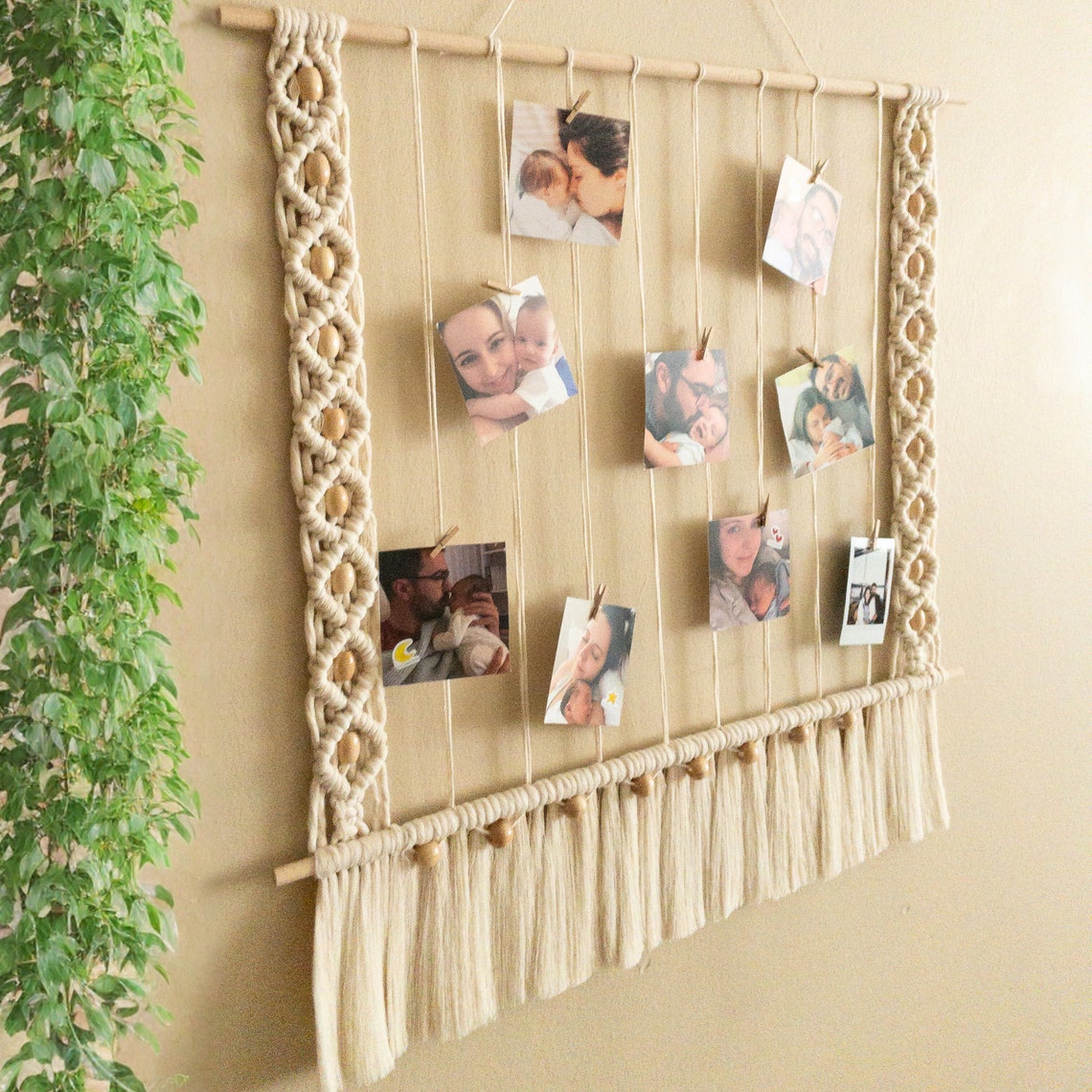 Macrame Photo Holder-mother's Day Gift-father's Day Gift-friends Gift ...
