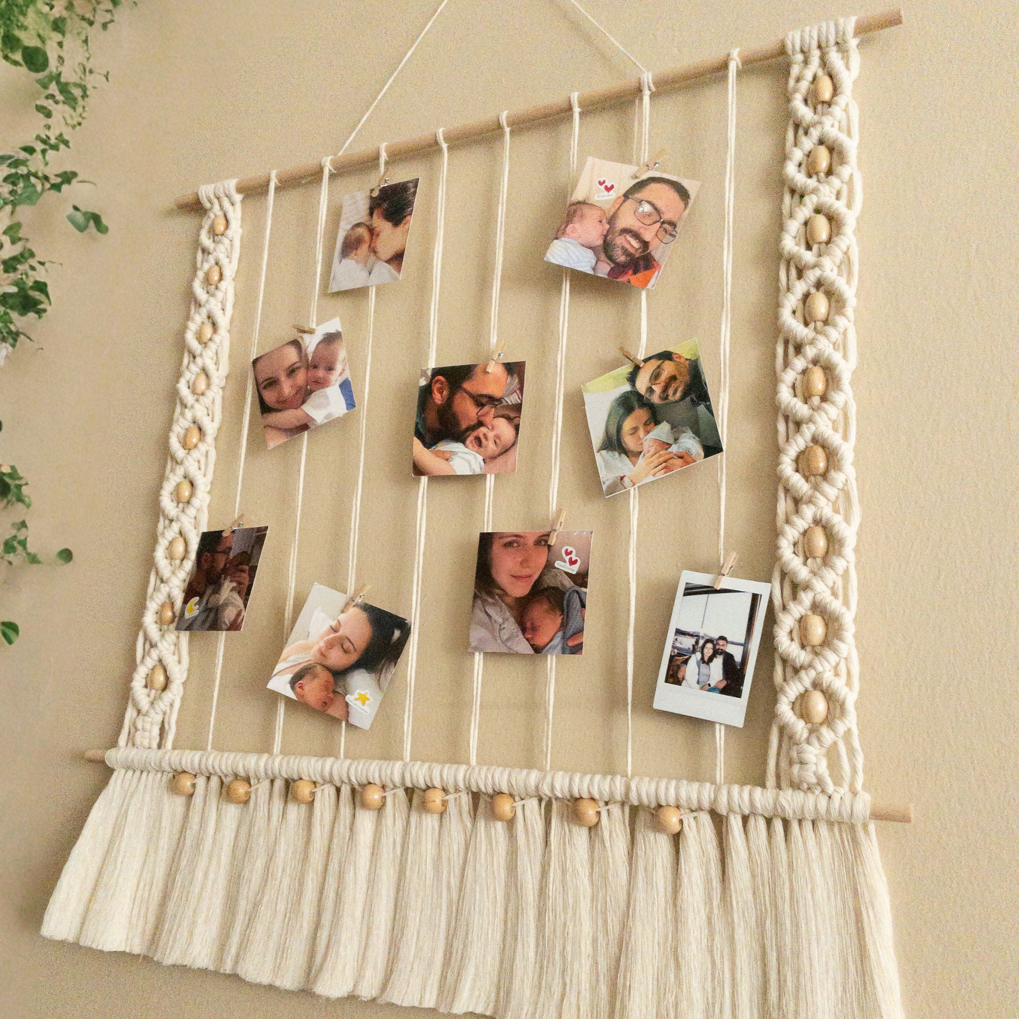 Macrame Photo Holder-mother's Day Gift-father's Day Gift-friends Gift ...