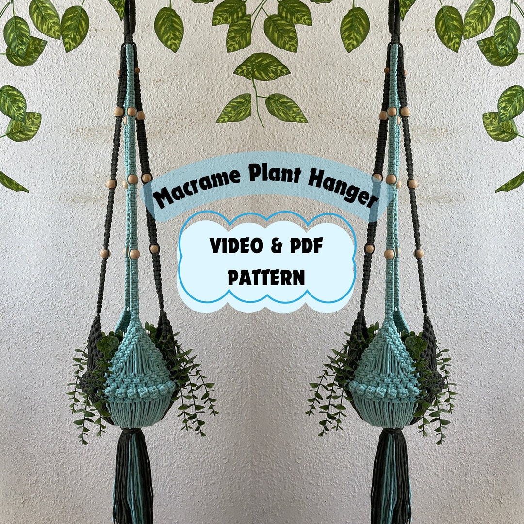 Macrame PATTERN PDFVIDEO, Macrame Plant Hanger Pdf, Macrame Tutorials ...