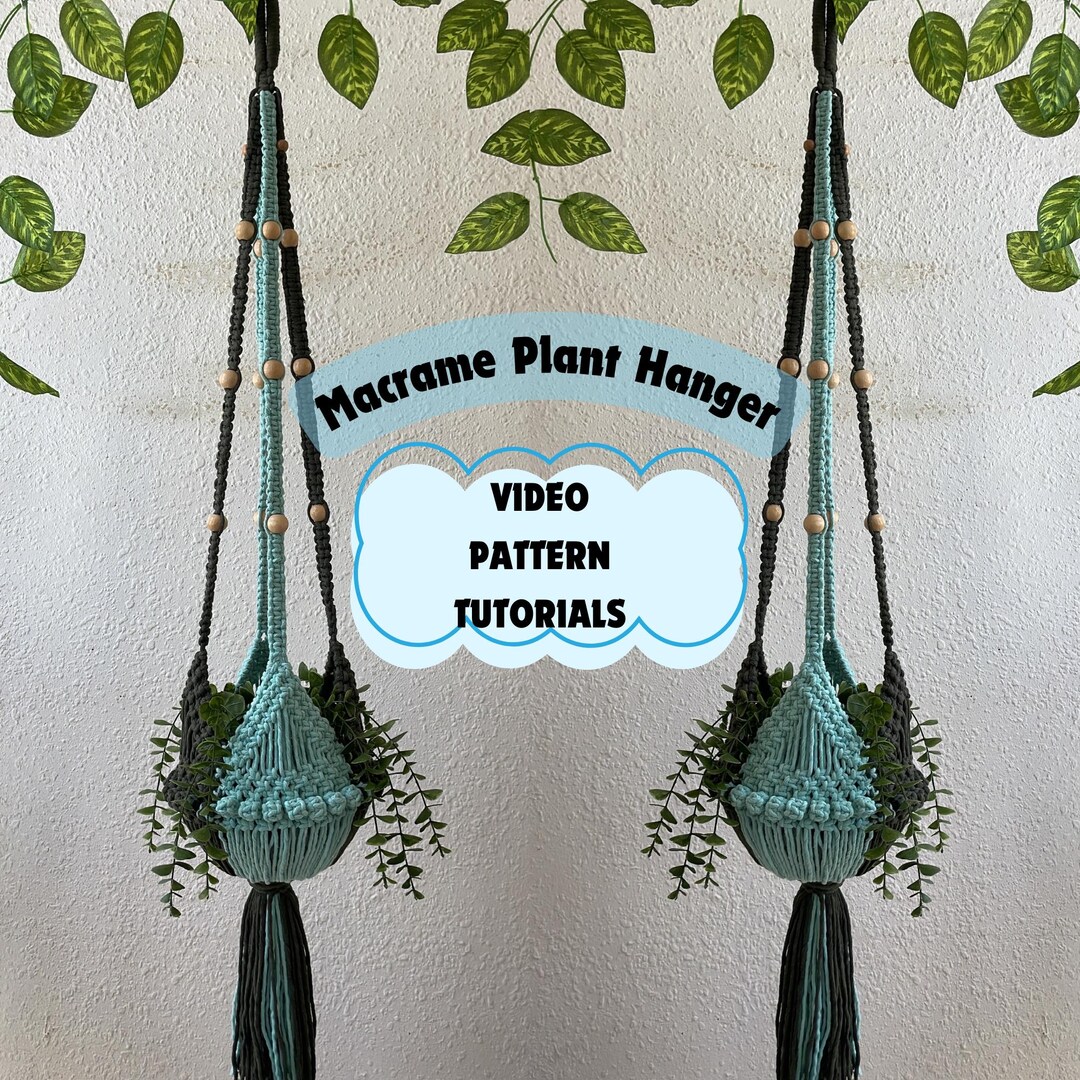 Macrame PATTERN VIDEO, Macrame Plant Hanger Pdf, Macrame Tutorials ...