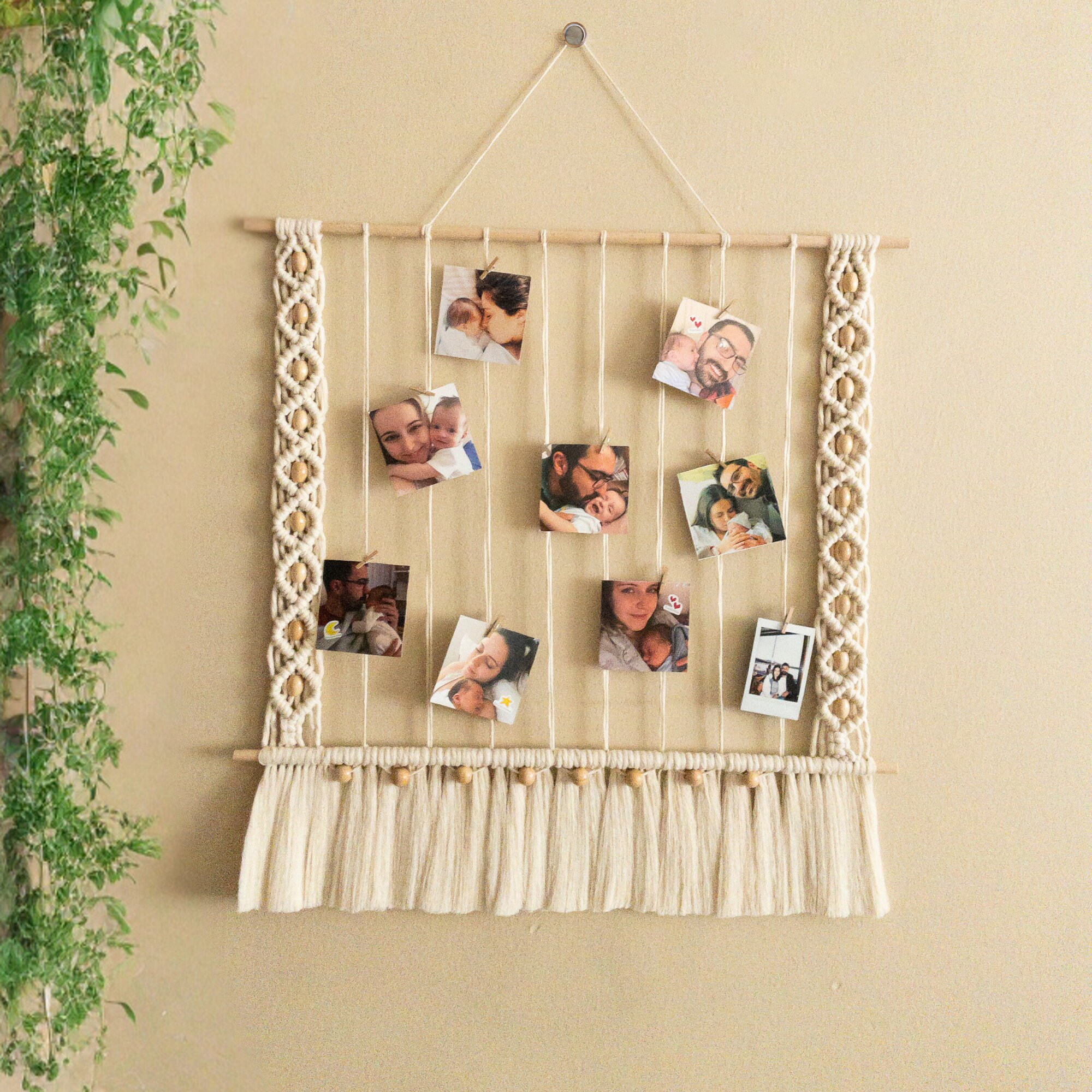 Macrame Photo Holder-mother's Day Gift-father's Day Gift-friends Gift ...
