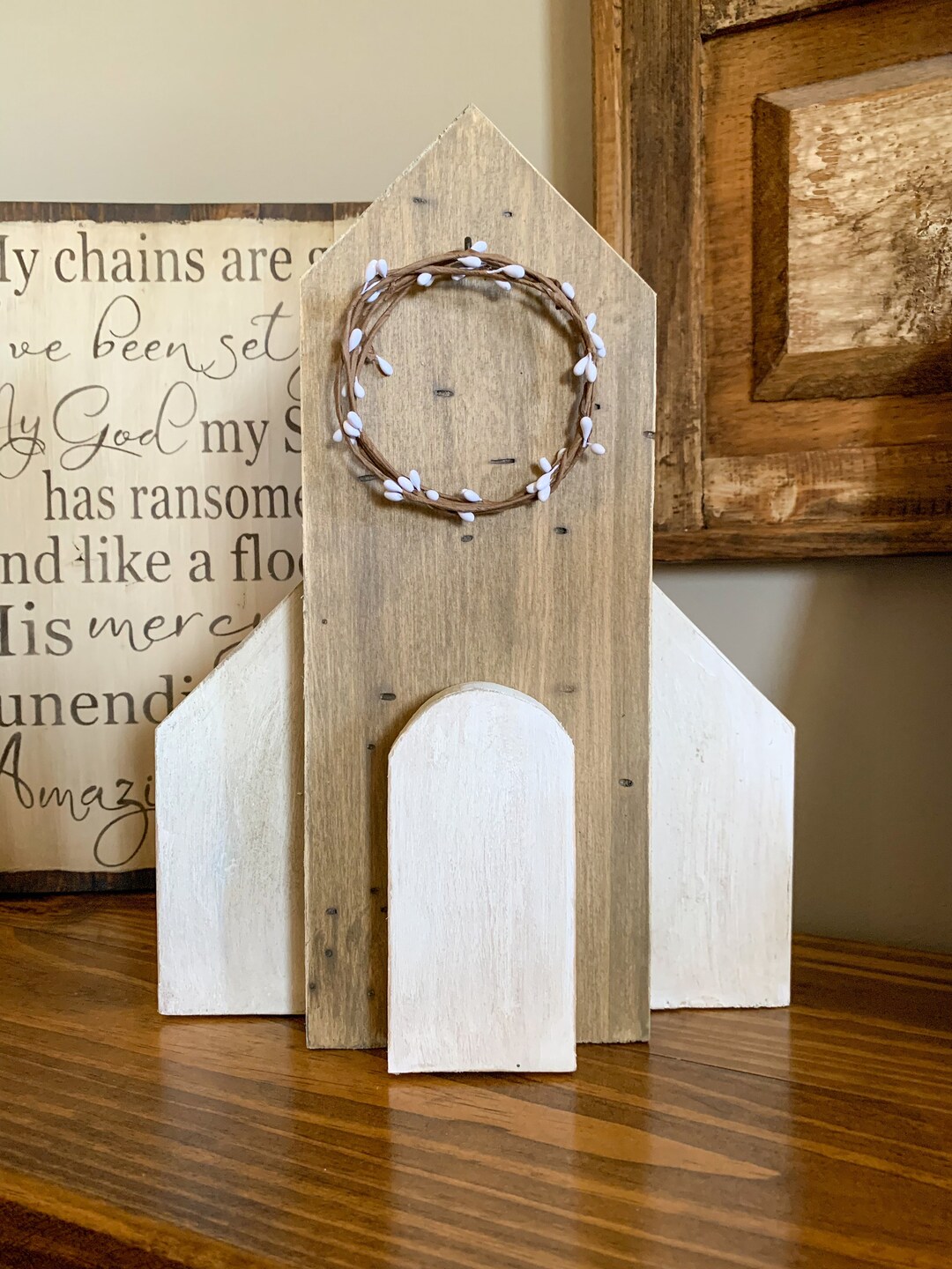 Rustic Wooden Church | Farmhouse Decor | Rustic - Etsy