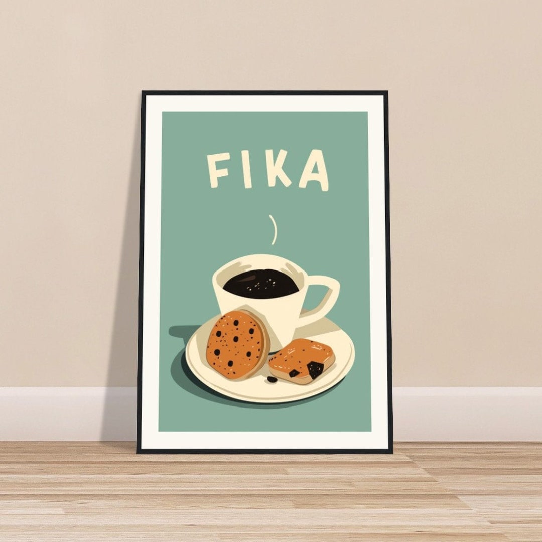 Art Print: Fika - Framed Poster, Kitchen Art, Kitchen Decor ...