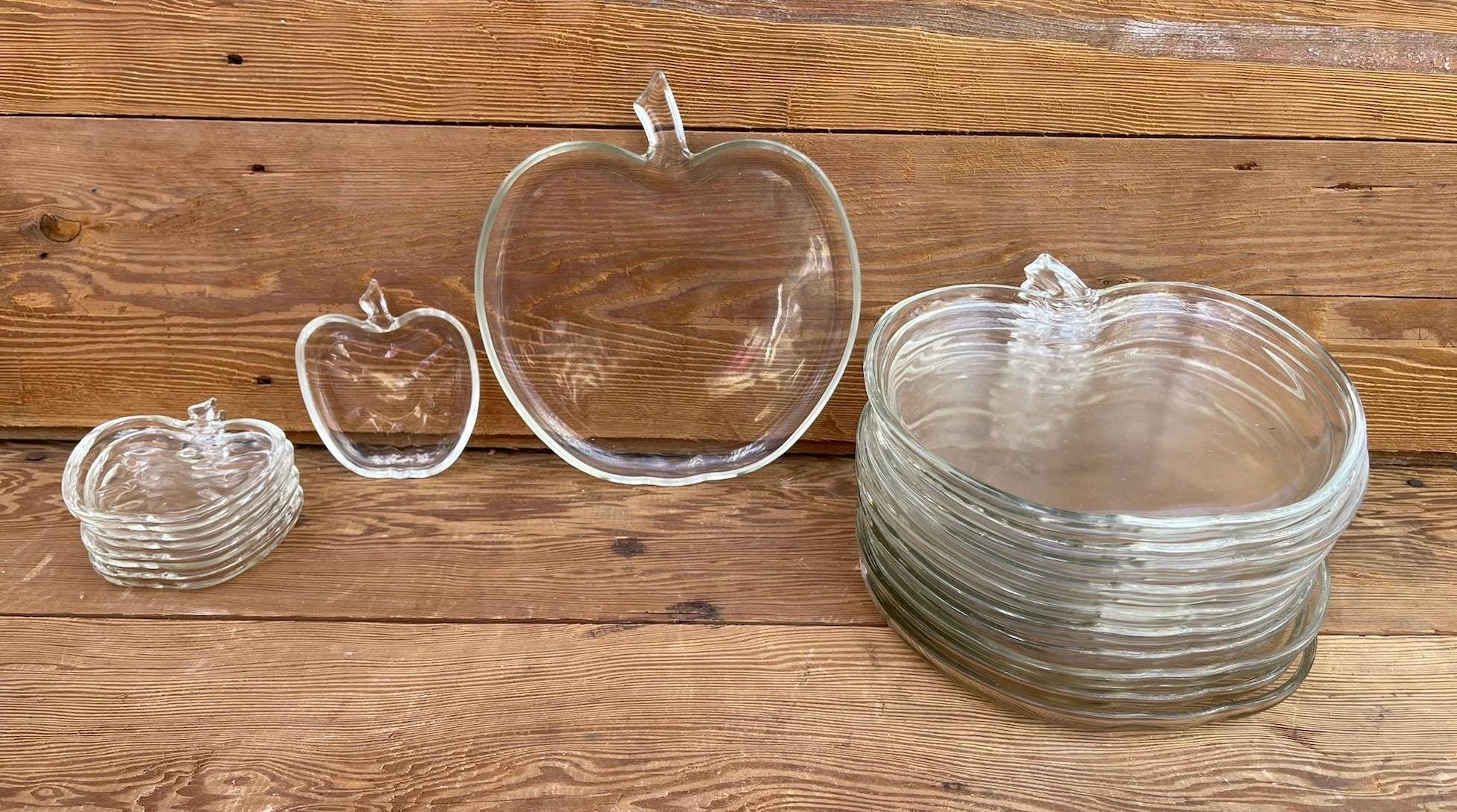 Vintage Hazel Atlas Apple Shaped Glass Dishes - Etsy