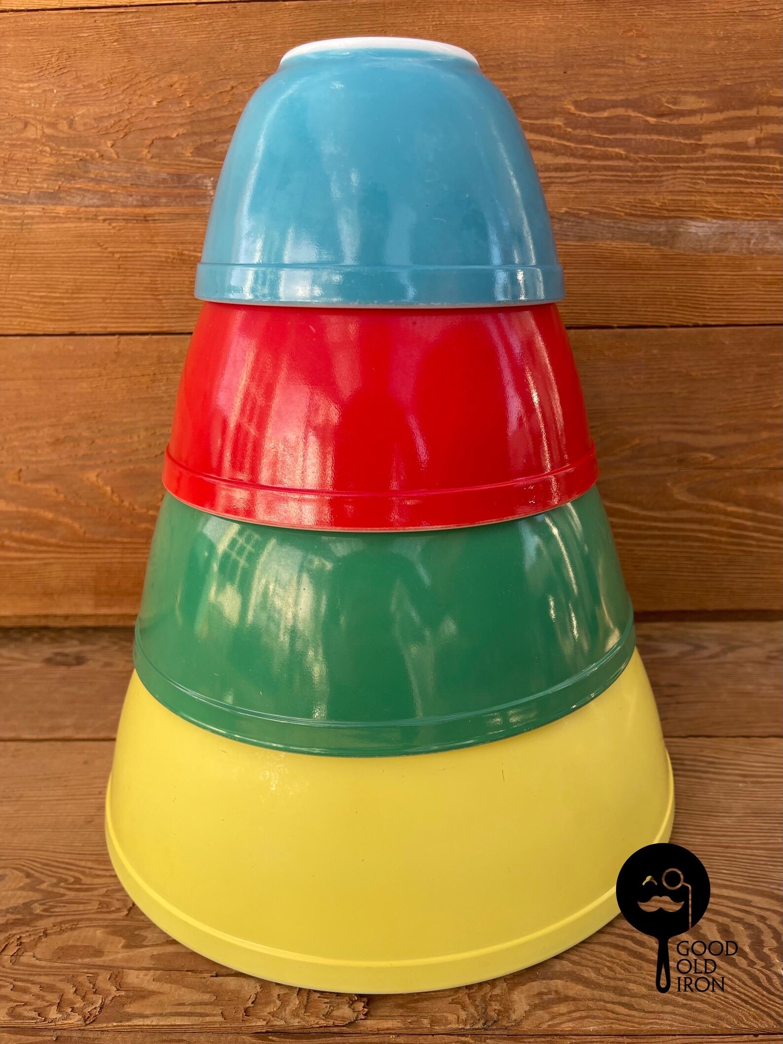 Vintage Pyrex Primary Colors Series Nesting Mixing Bowls in Great ...