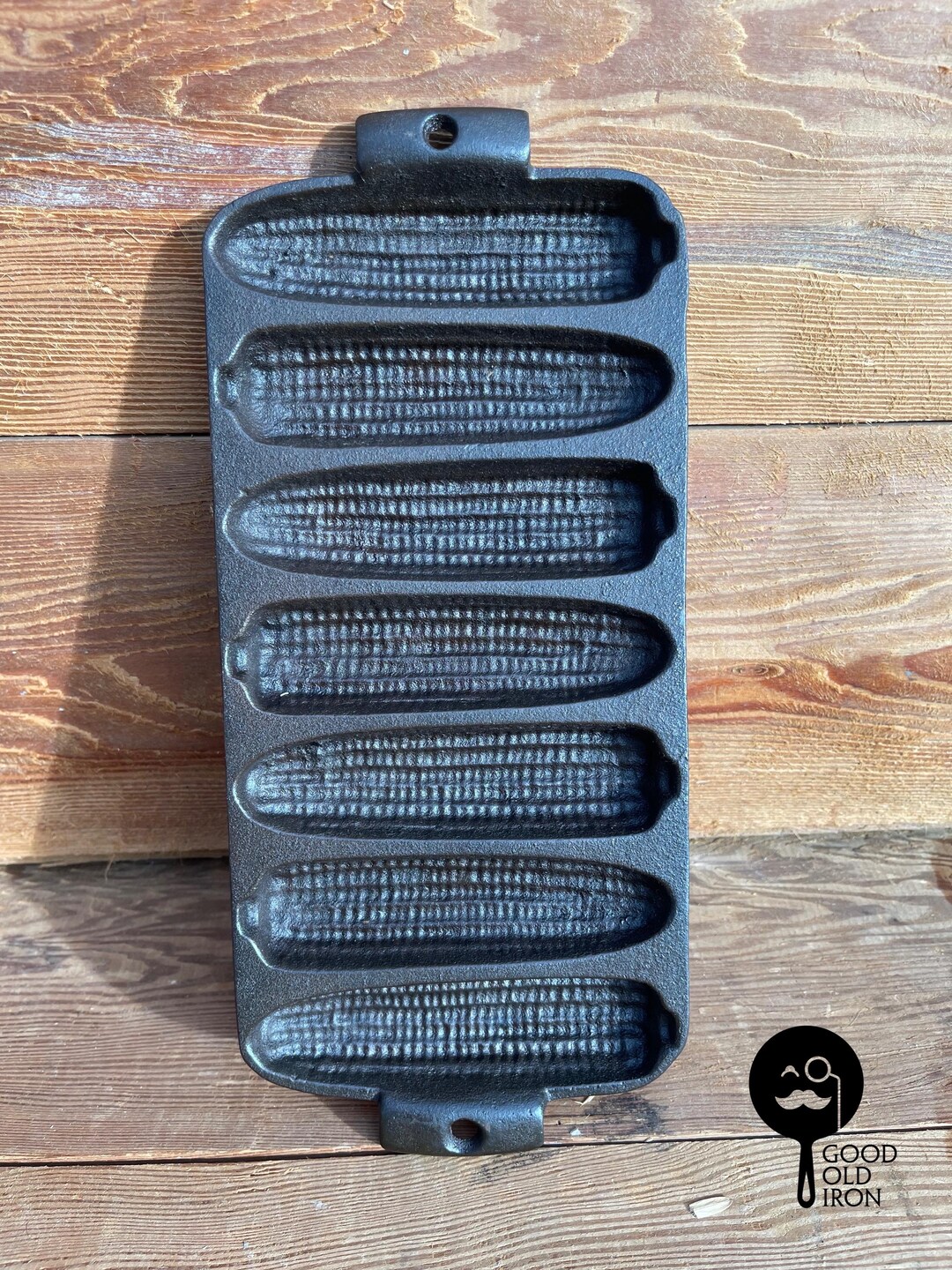 Vintage Unmarked Cast Iron Cornbread Pan 7 Cob - Etsy