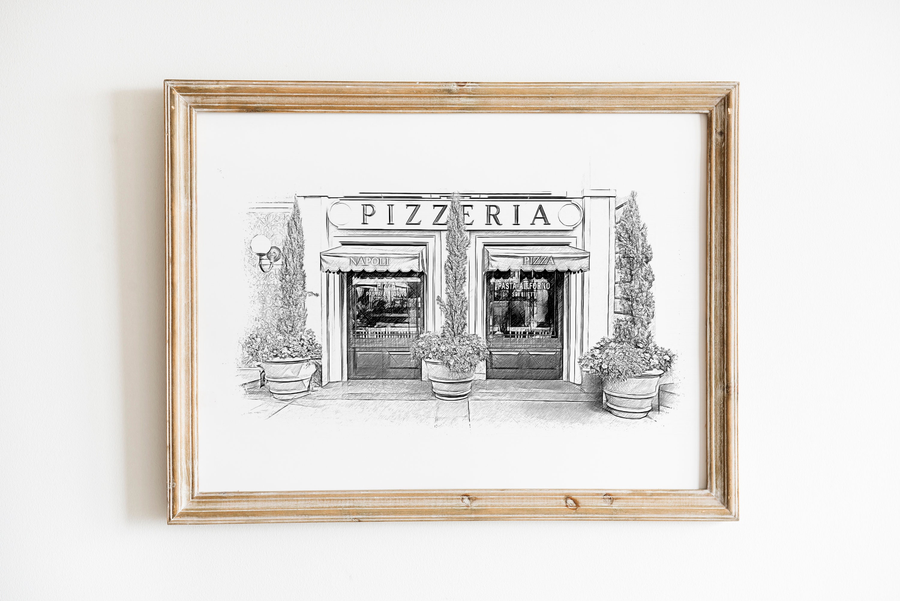 Custom Storefront Sketch, Drawing From Photo, Business Front ...
