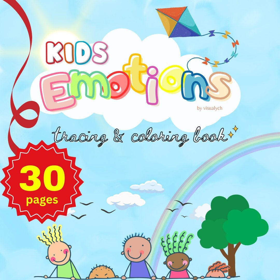 Kids Toddlers Emotions Tracing & Coloring Book School Books Activity ...