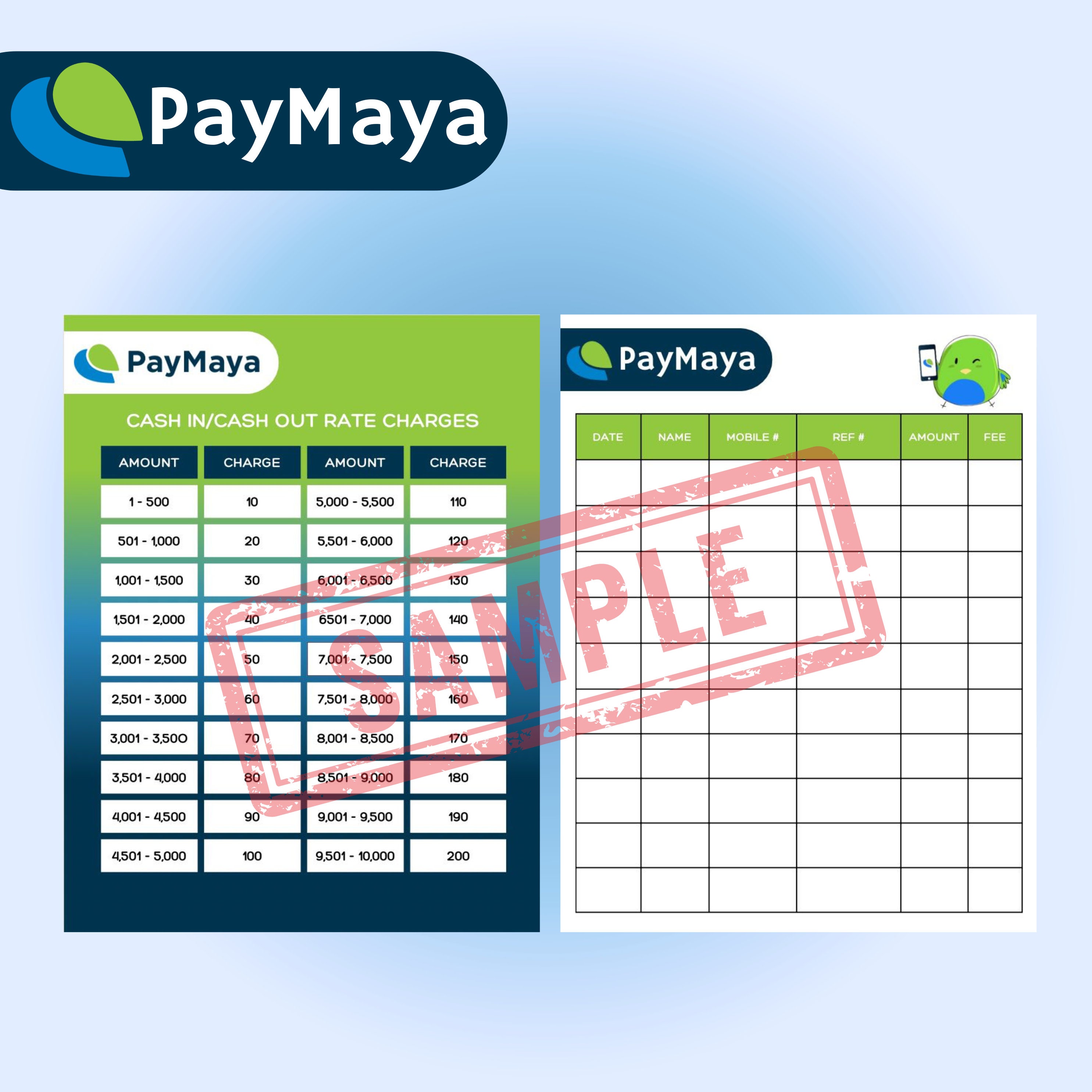 Gcash and Paymaya Transaction Record and Slip Gcash Paymaya Transaction ...