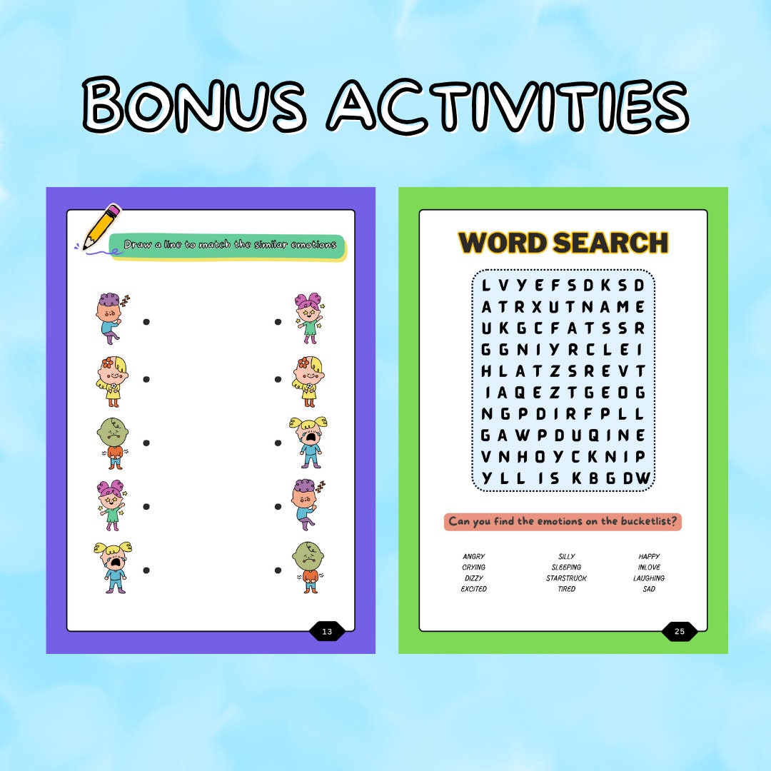 Kids Toddlers Emotions Tracing & Coloring Book School Books Activity ...