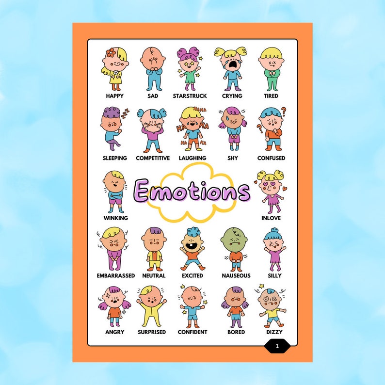 Kids Toddlers Emotions Tracing & Coloring Book School Books Activity ...