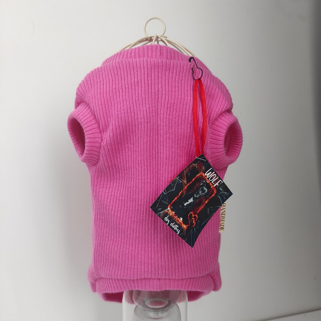 Cotton Tank Top for Dog, Pink Cotton Pet Shirt, Custom Dog Shirt ...