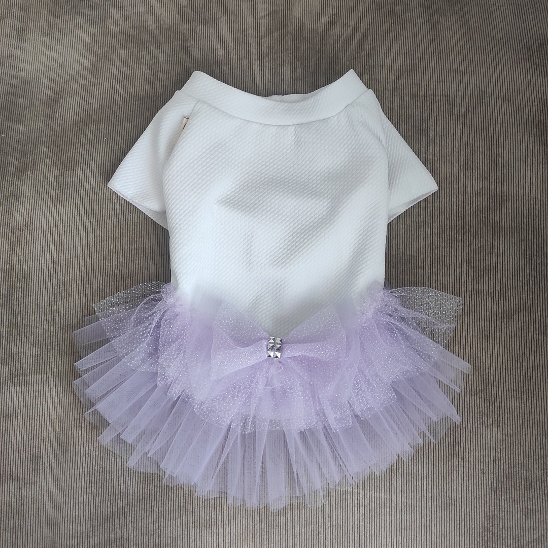 Dress for Dog, White Pet Shirt, Custom Dog Dress, Clothes for Dog and ...