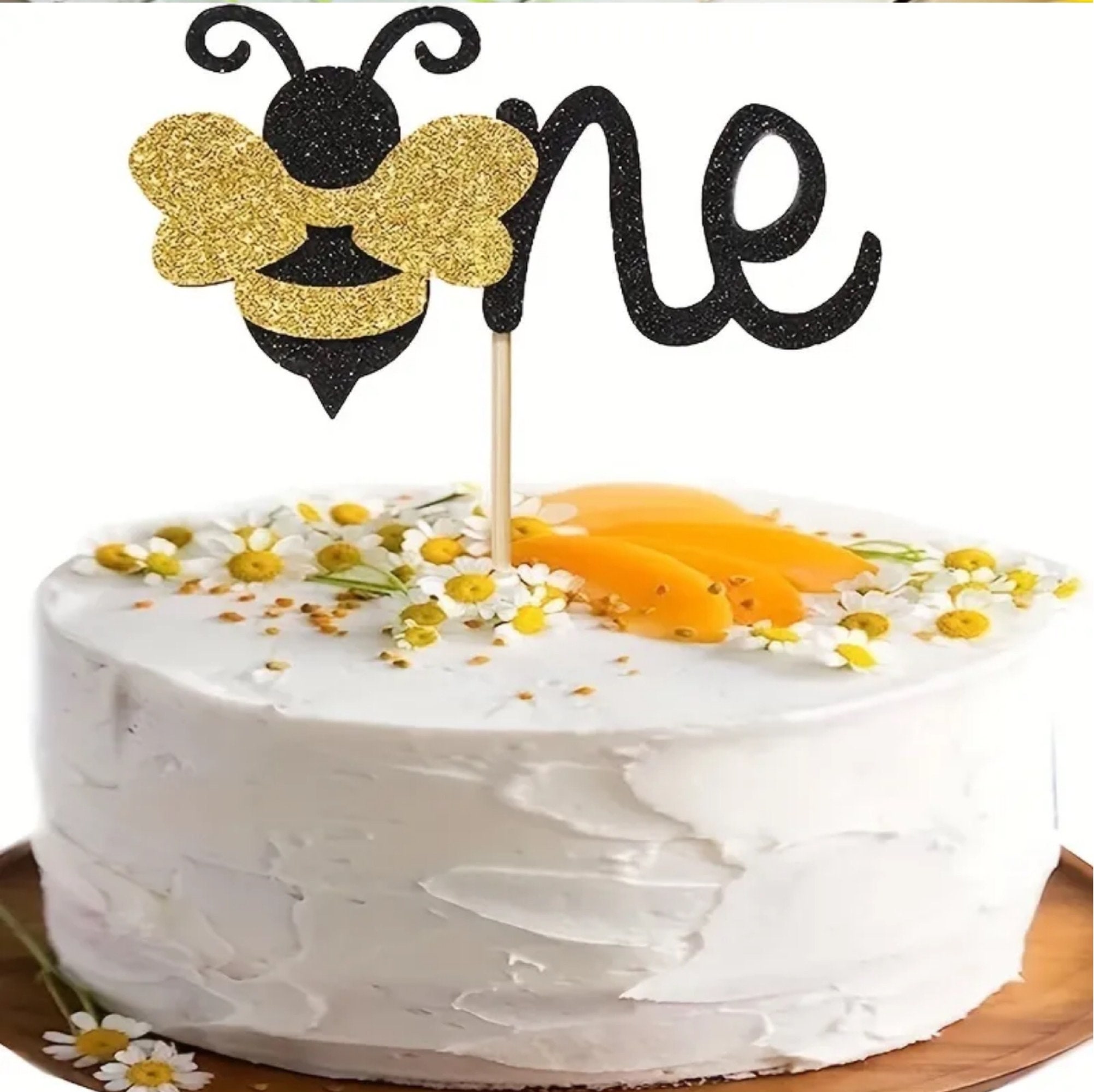 Honey Bee One Birthday Cake Topper Decoration One Bee First Birthday ...
